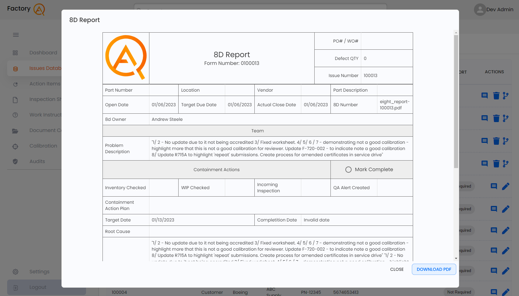 FactoryQA: Quality Management Software